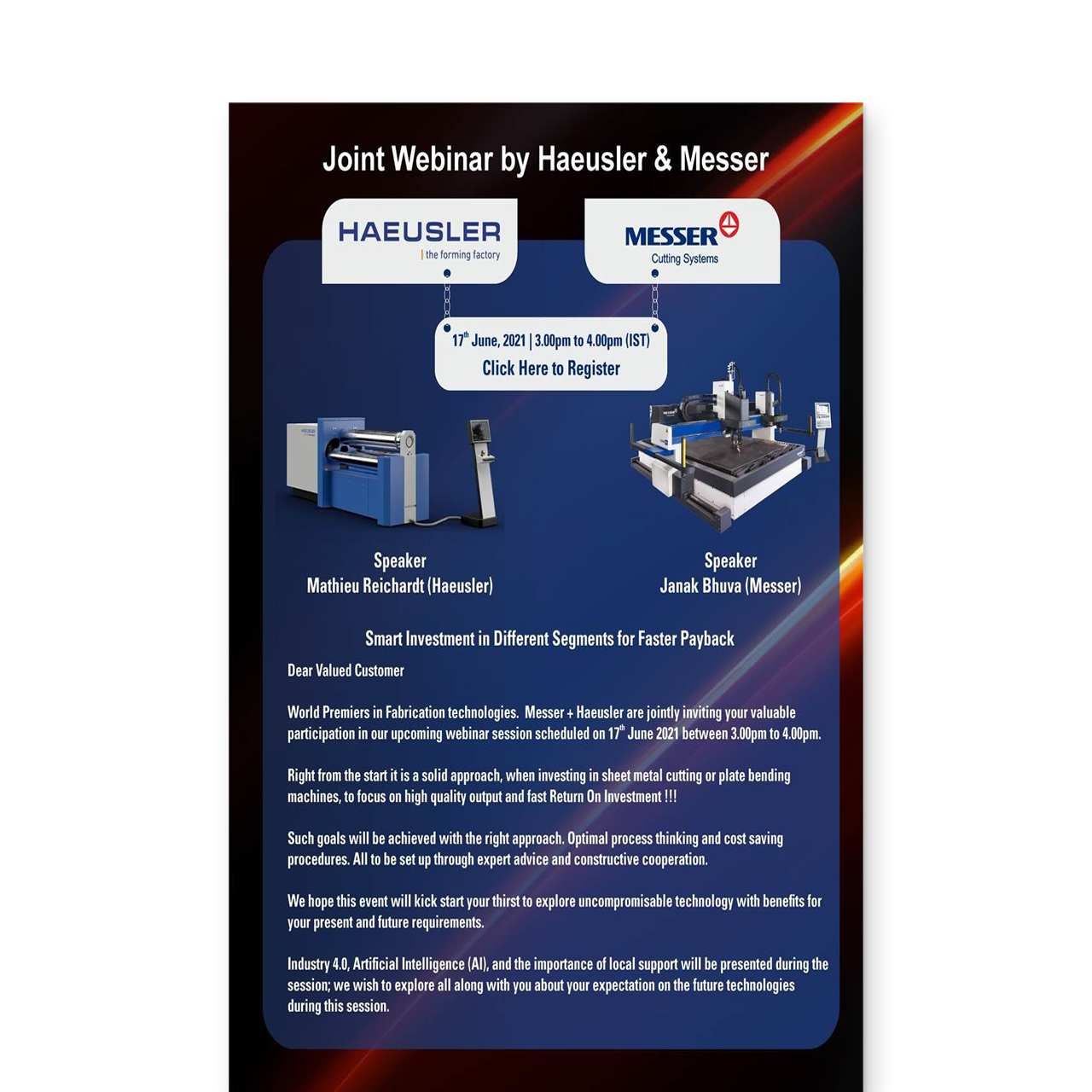 HAEUSLER AG - Hersteller von Rundbiegemaschinen